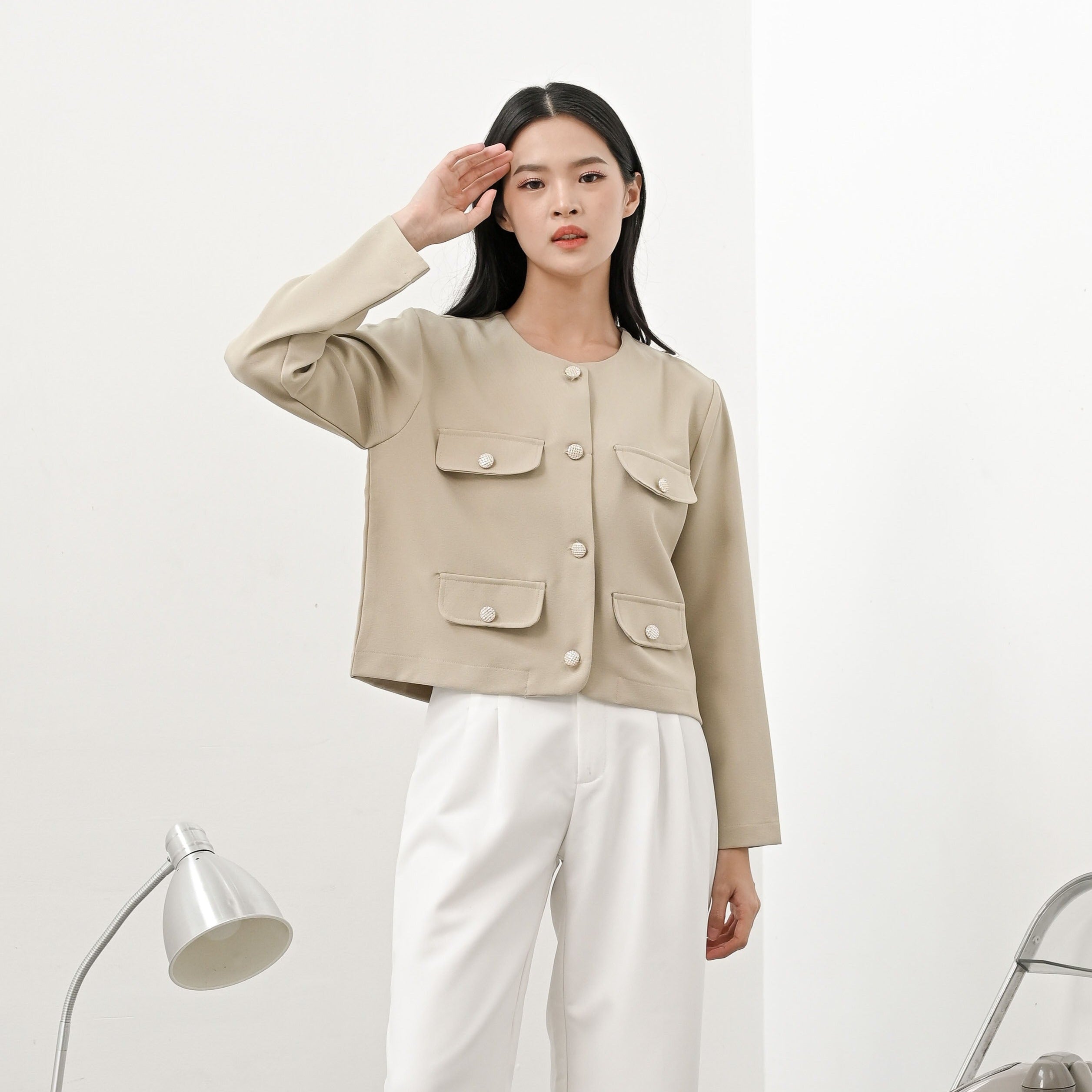 Minami Cream Blazer – KYOKO LABEL